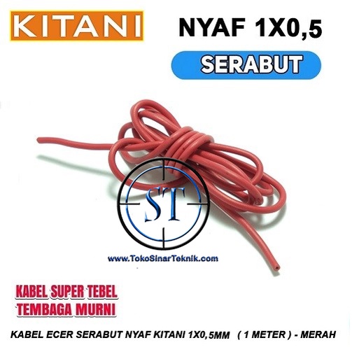 Jual Kabel NYAF KITANI 1 X 0.5mm @1Meter / Cable Audio Listrik Serabut Nyaf Nya 0.5mm 1x0.5mm ...