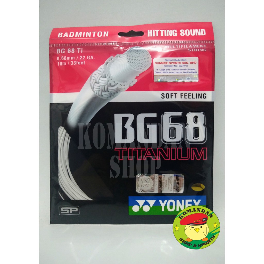 Jual Senar Badminton Yonex BG 68 Ti Original | Shopee Indonesia