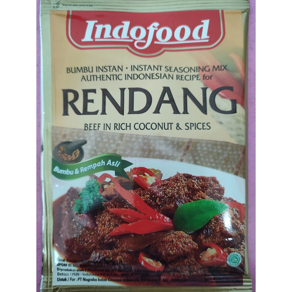 Jual INDOFOOD Bumbu Instant Rendang Kemasan 50gr | Shopee Indonesia