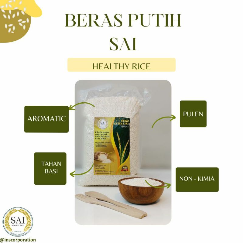 Jual Beras Putih Sehat SAI Beras Kesehatan (Healthy Rice) | Shopee ...