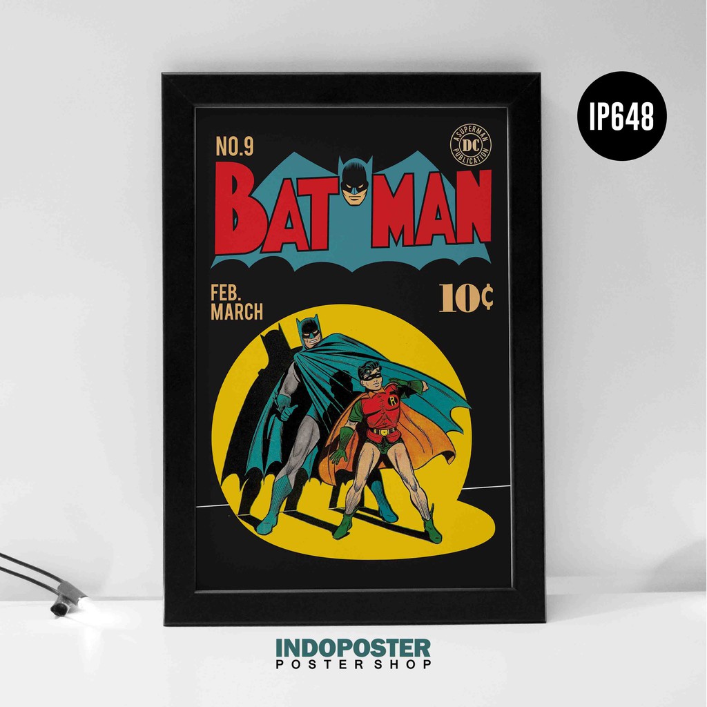 Jual Poster Retro Vintage Batman & Robin Classic Comic Cover A3 45x30cm ...