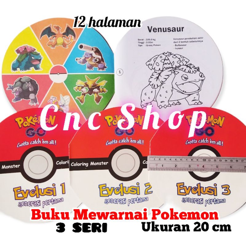 Jual Buku Mewarnai Pokemon Go Bentuk Bulat Pokeball Unik Coloring Book ...