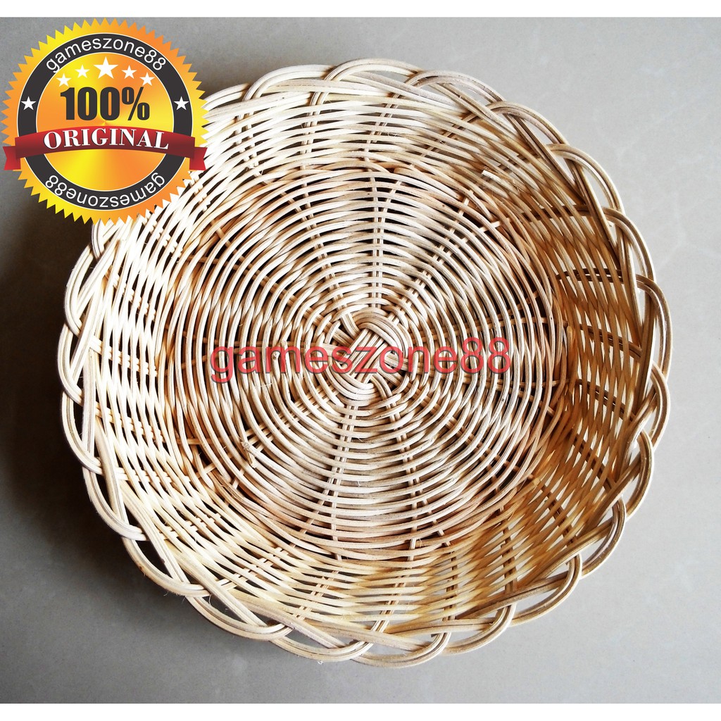 Jual Piring Rotan Asli Polos 25cm | Shopee Indonesia