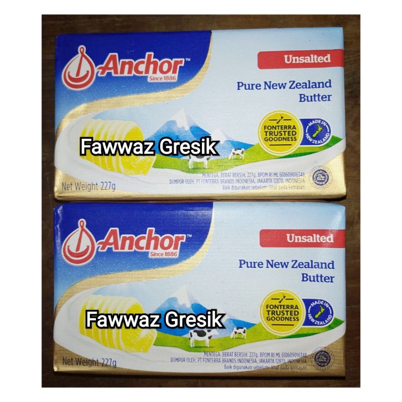 Jual Butter Anchor 200gr / MPASI Unsalted Anchor Butter 200 gr | Shopee ...