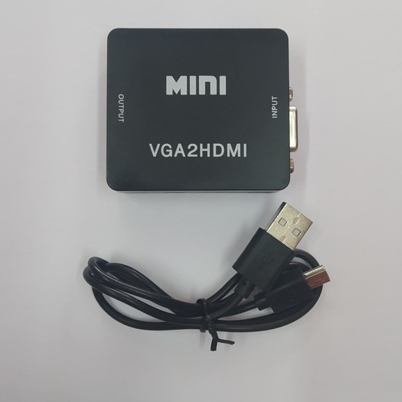 Jual CONVERTER VGA TO HDMI Hdtv WITH AUDIO BOX MINI Komputer Ke Tv ...