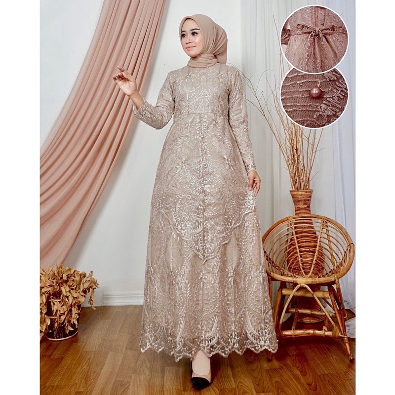Jual GAMIS TINGKAT RUNCING TILE BORDIR/ GAMIS/ GAMIS TERBARU/ GAMIS PESTA/ GAMIS KONDANGAN ...