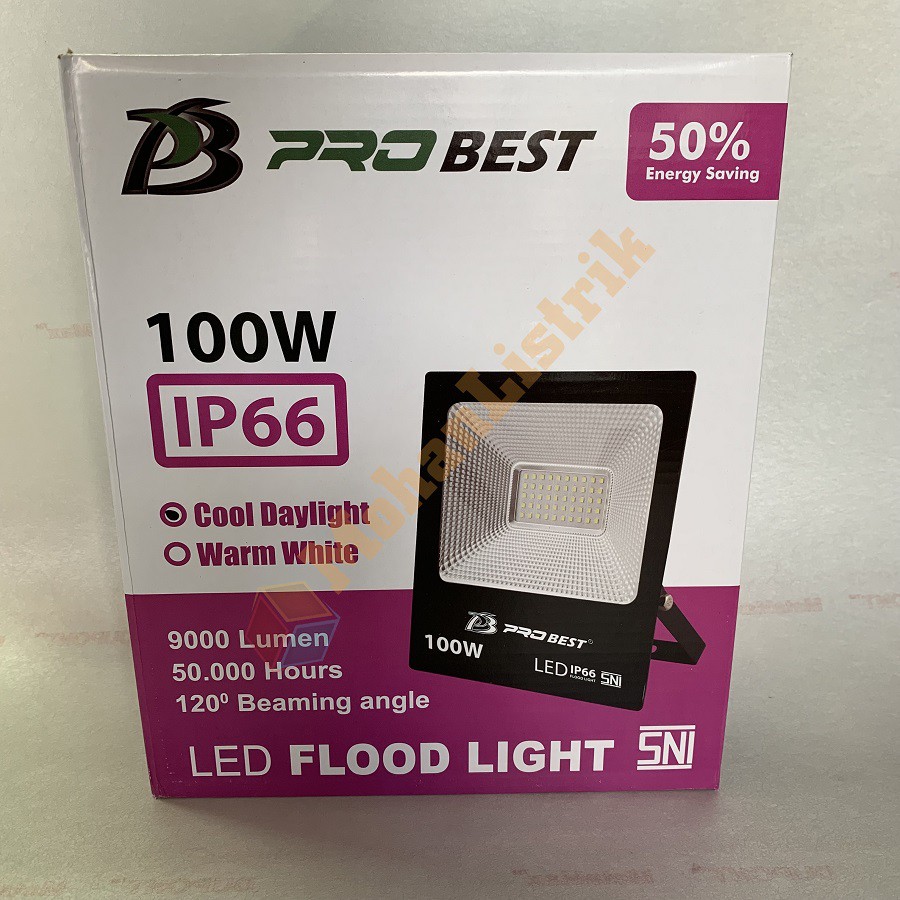 Jual Lampu Sorot Tembak LED 100W 100Watt 100 Watt PROBEST GOLDEN ALITECO PUTIH | Shopee Indonesia