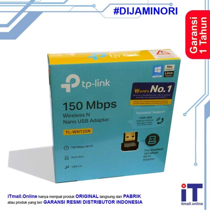 Jual TP-LINK TPLINK TL-WN 725N TL WN 725N usb mini wifi - DIkemas ...
