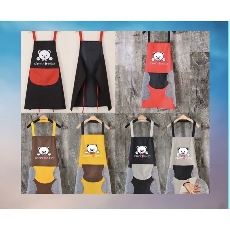 Jual BEST - A057 Apron bear celemek masak waterproof kualitas bagus ...