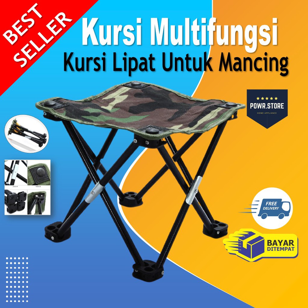 Jual KURSI LIPAT MANCING KOTAK DESAIN ARMY - FOLDING CHAIR STOOL ...