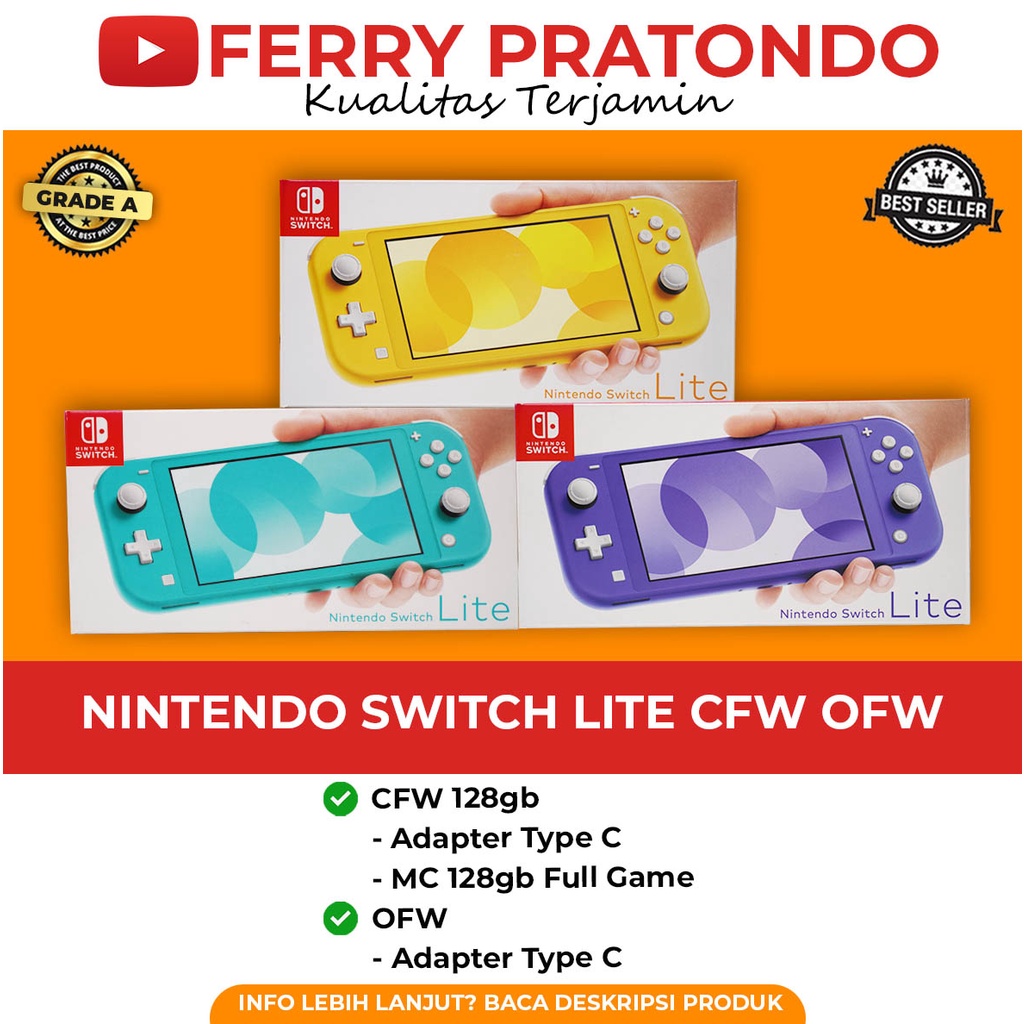 Jual NINTENDO SWITCH LITE CFW OFW | Shopee Indonesia