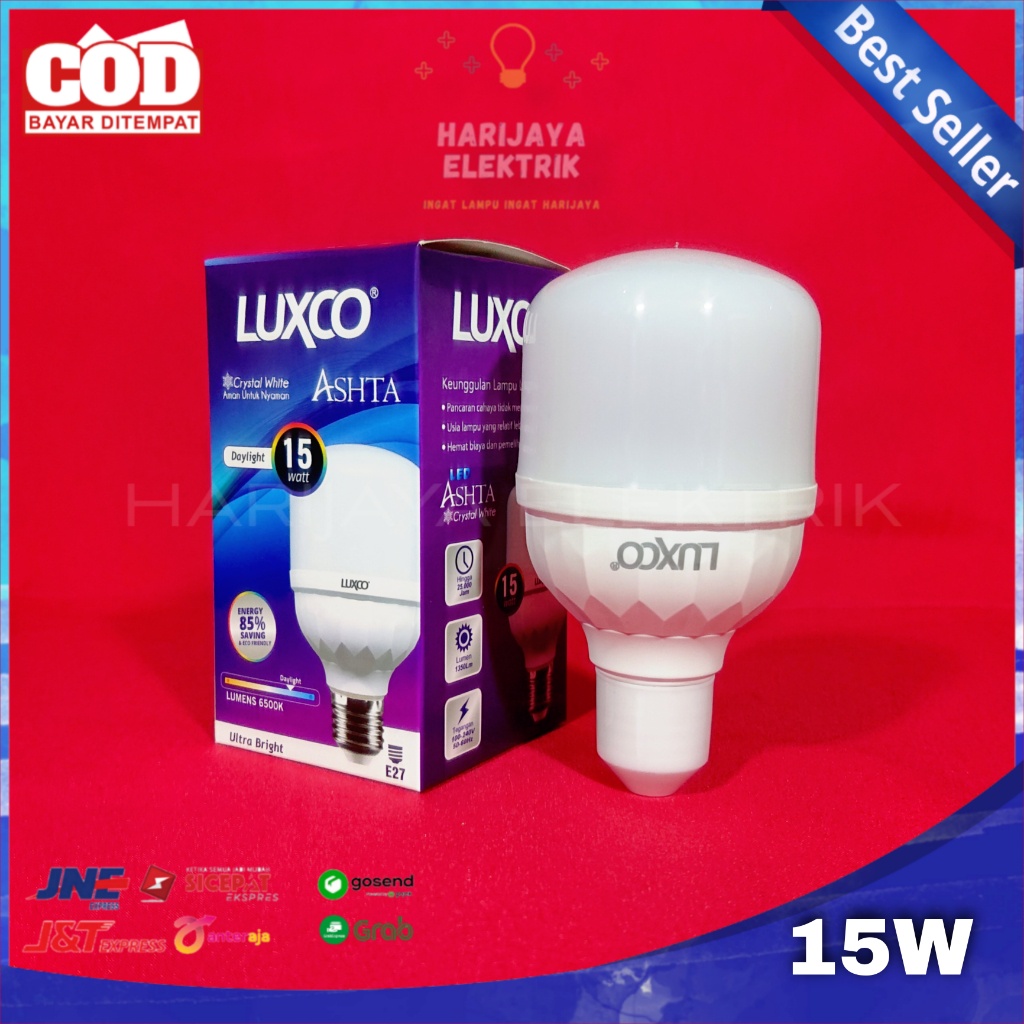 Jual LAMPU BOHLAM LED KAPSUL CAPSULE MURAH LUXCO ASHTA 15 WATT TABUNG TUBE LAMP HEMAT LISTRIK ...