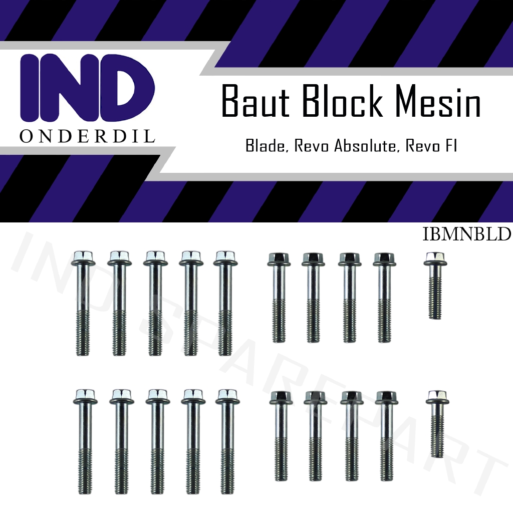 Jual Baut-Baud Block-Blok Mesin-Crankcase Kiri-Kanan Honda Blade Lama-Old | Shopee Indonesia