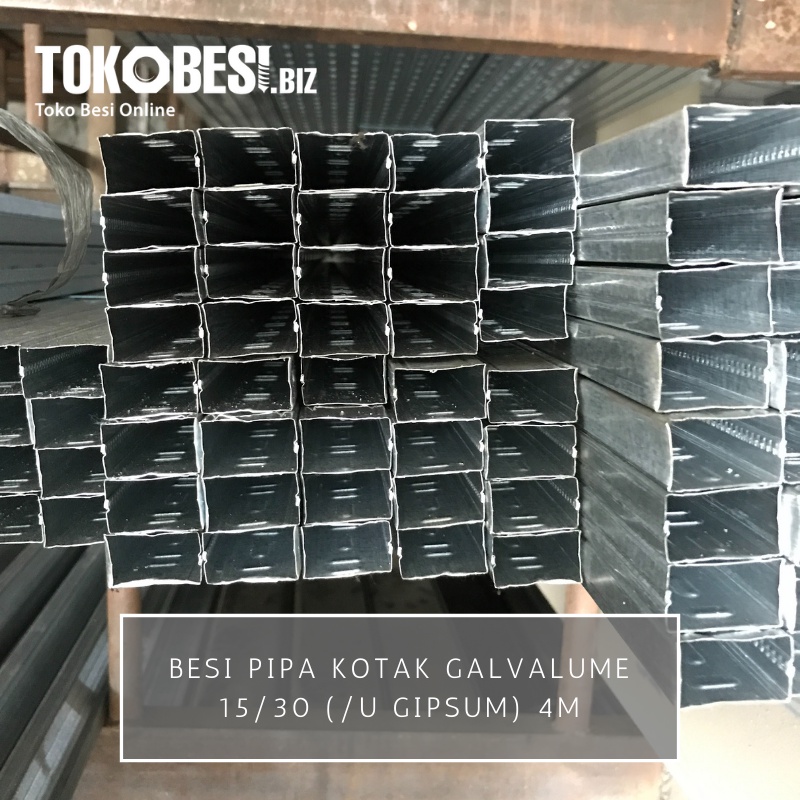 Jual KHUSUS ARMADA TOKO,Besi Pipa Kotak Galvalume 15/30 (/u gipsum) 4m ...