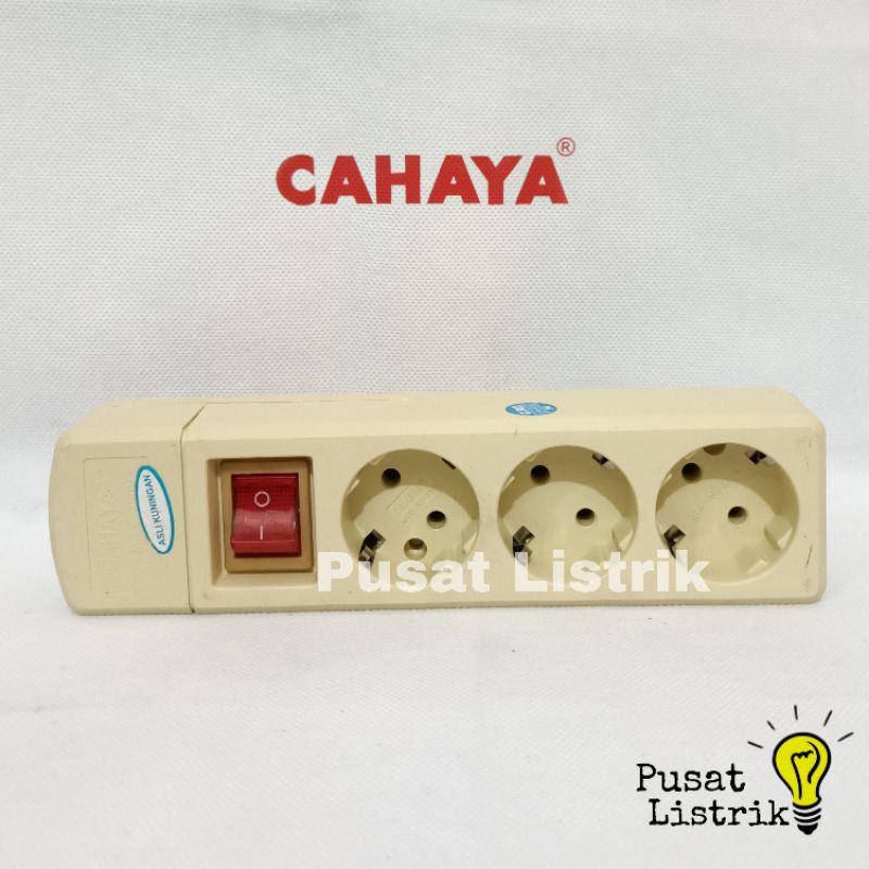 Jual Stop Kontak 3 Lubang Switch On Off Cahaya Colokan 3 Lubang ...