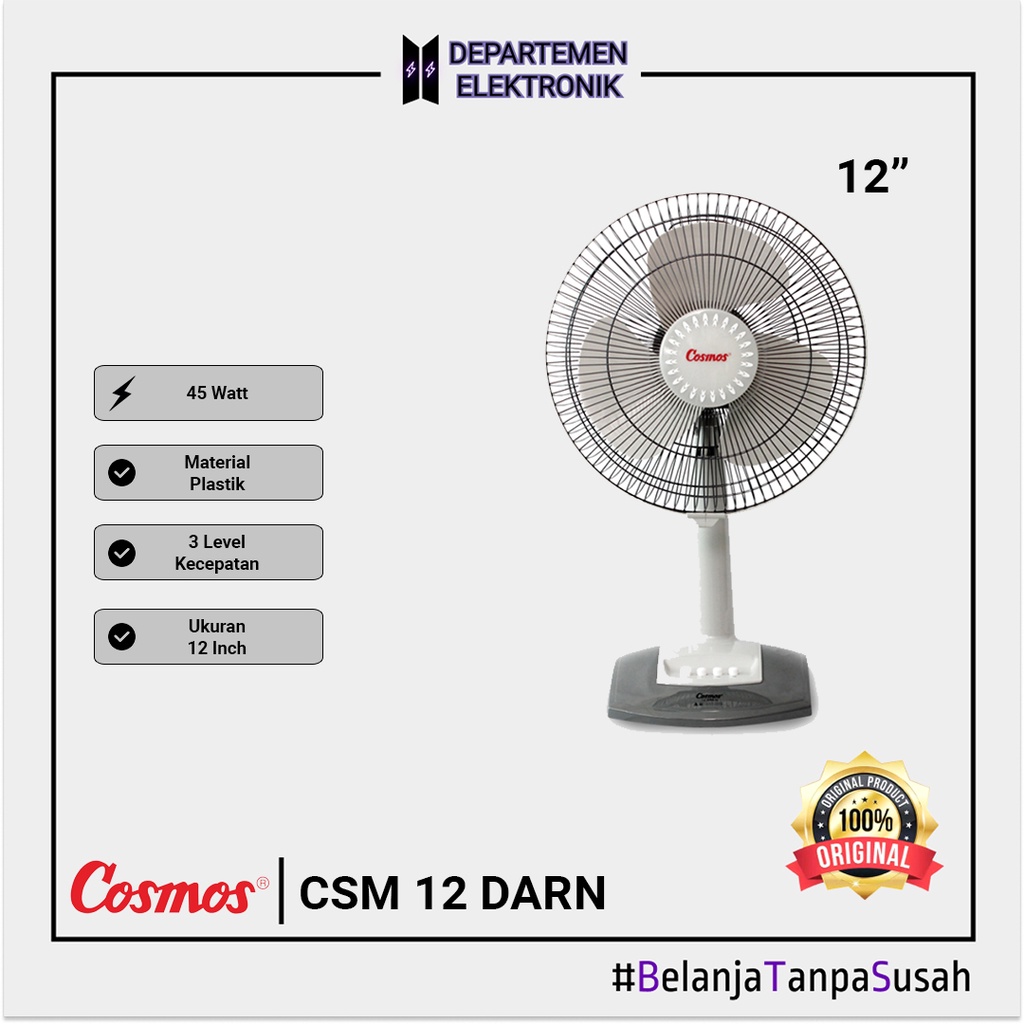 Jual Cosmos 12 DAR – Desk Fan / Kipas Angin Meja 12 inch MURAH BANGET ...