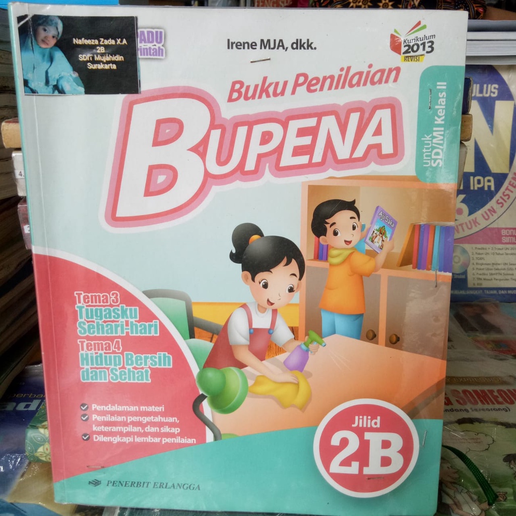 Jual [BEKAS] BUPENA 2B K13 Revisi (Buku Penilaian untuk Kelas 2 Tema 3 ...