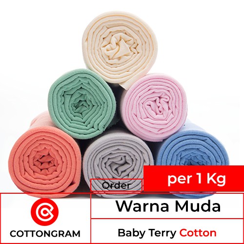 Jual COTTONGRAM Kain Babyterry Bahan Katun 100% Bahan Sweater dan ...