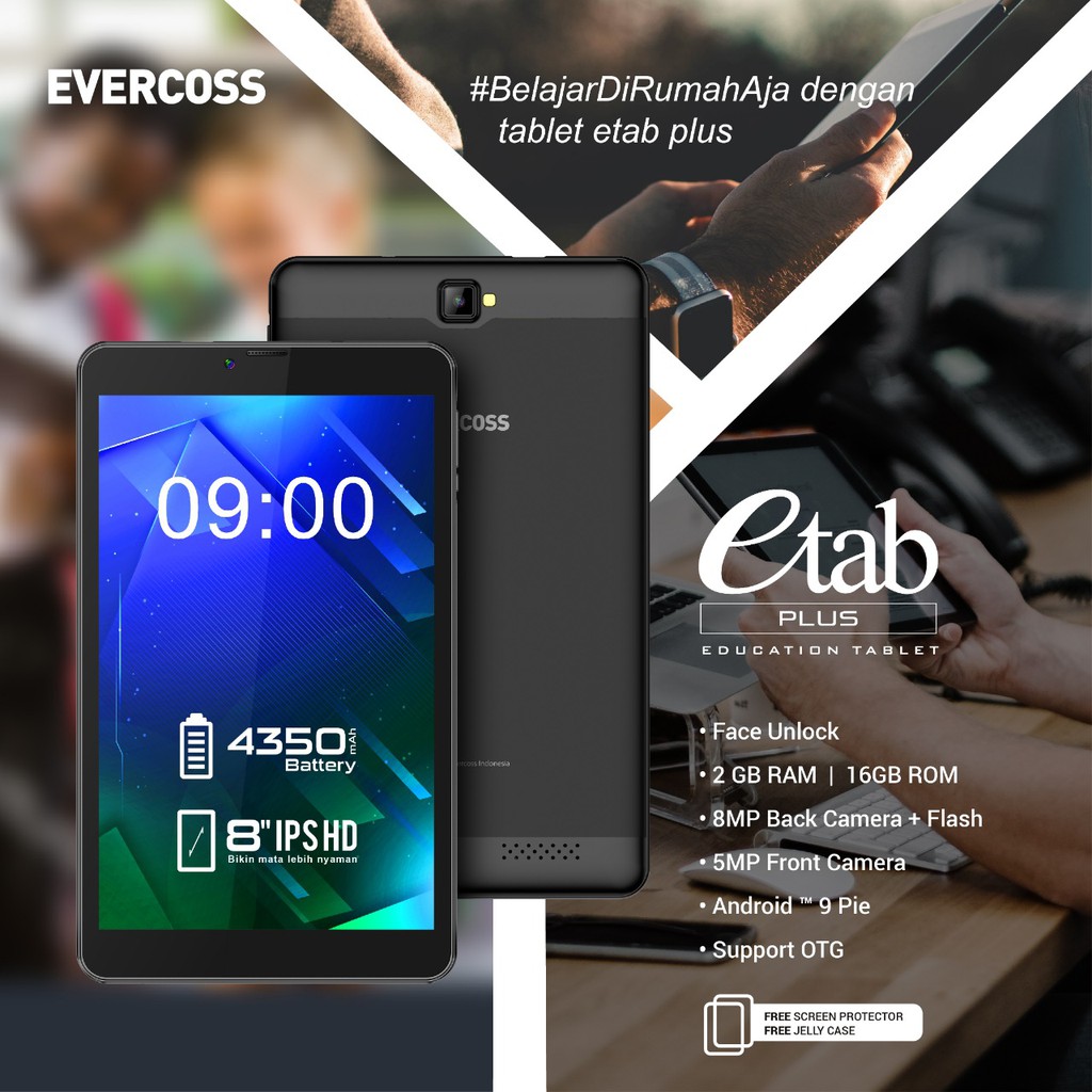 Jual Tablet Evercoss eTab Plus M80 2/16 Ram 2GB Internal 16GB Garansi ...