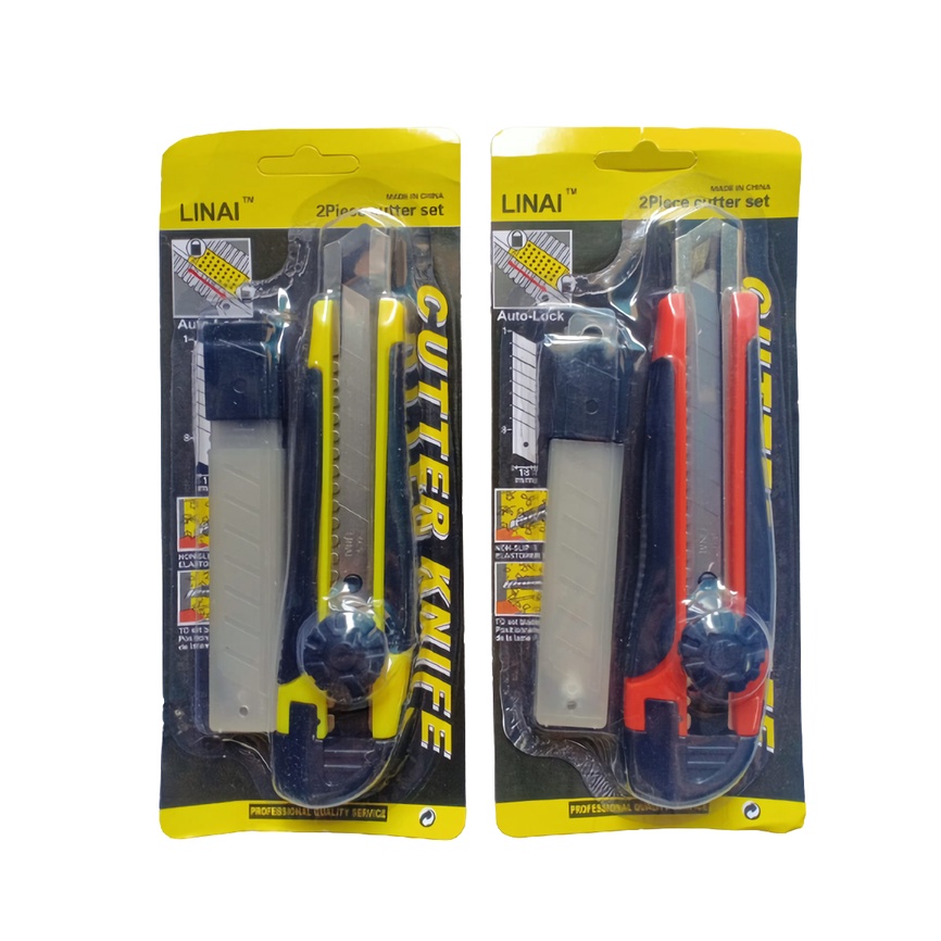 Jual [SET] PISAU CUTTER KATER KARTER SILET UKURAN BESAR GAGANG KARET ...