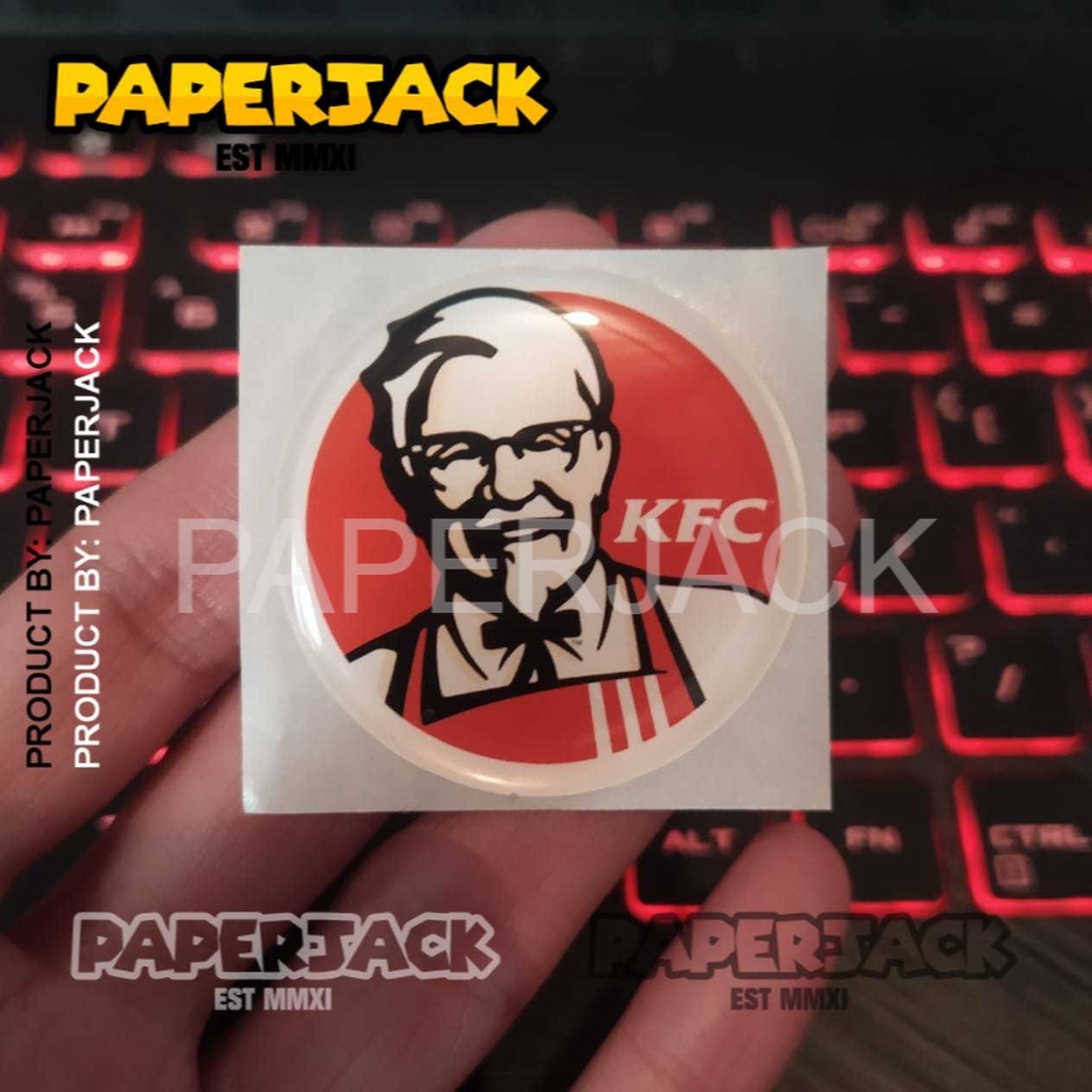 Jual STIKER TIMBUL EMBLEM KFC LOGO STIKER 3D RESIN LENTUR DIAMETER 4CM ...