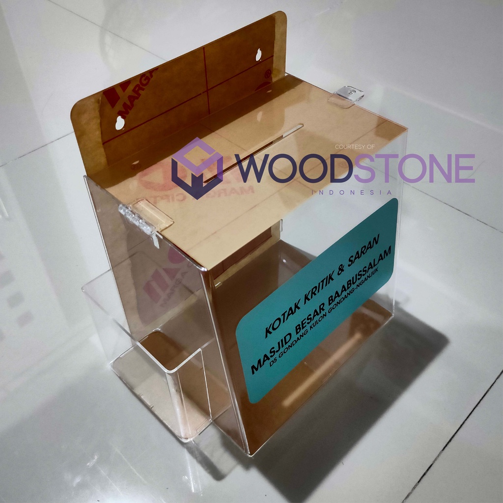 Jual Kotak Amal Akrilik - Kotak Kritik & Saran Acrylic - Custom Box ...