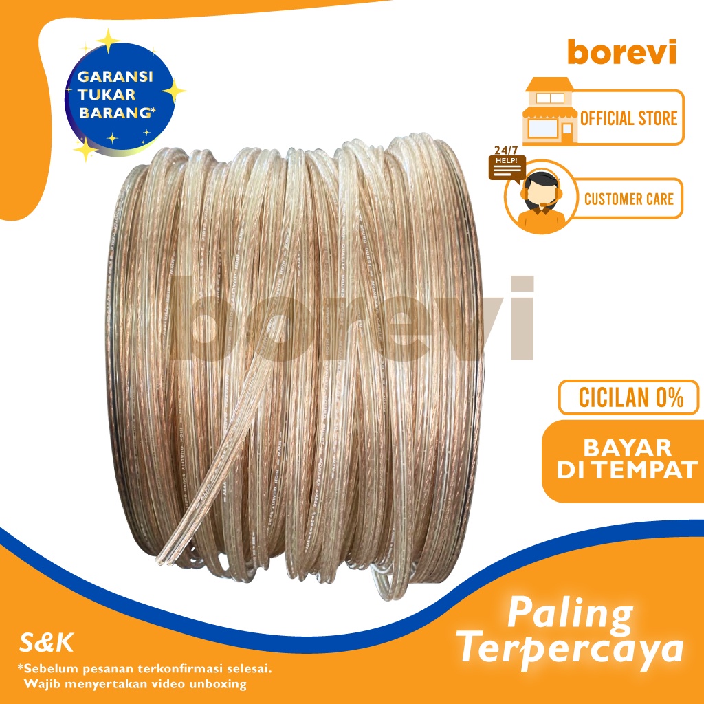 Jual KABEL TRANSPARAN 2X30X250 AVAVA / KABEL LISTRIK TRANSPARAN PER ...