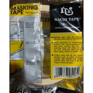 Jual Masking Tape Nachi Lakban Kertas 1inch (24mm) x 20yard | Shopee ...