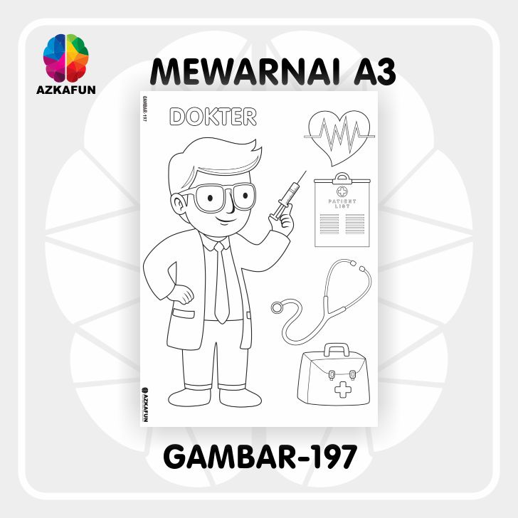 Jual Kertas Mewarnai A3 PROFESI - Mewarnai tema profesi | Shopee Indonesia