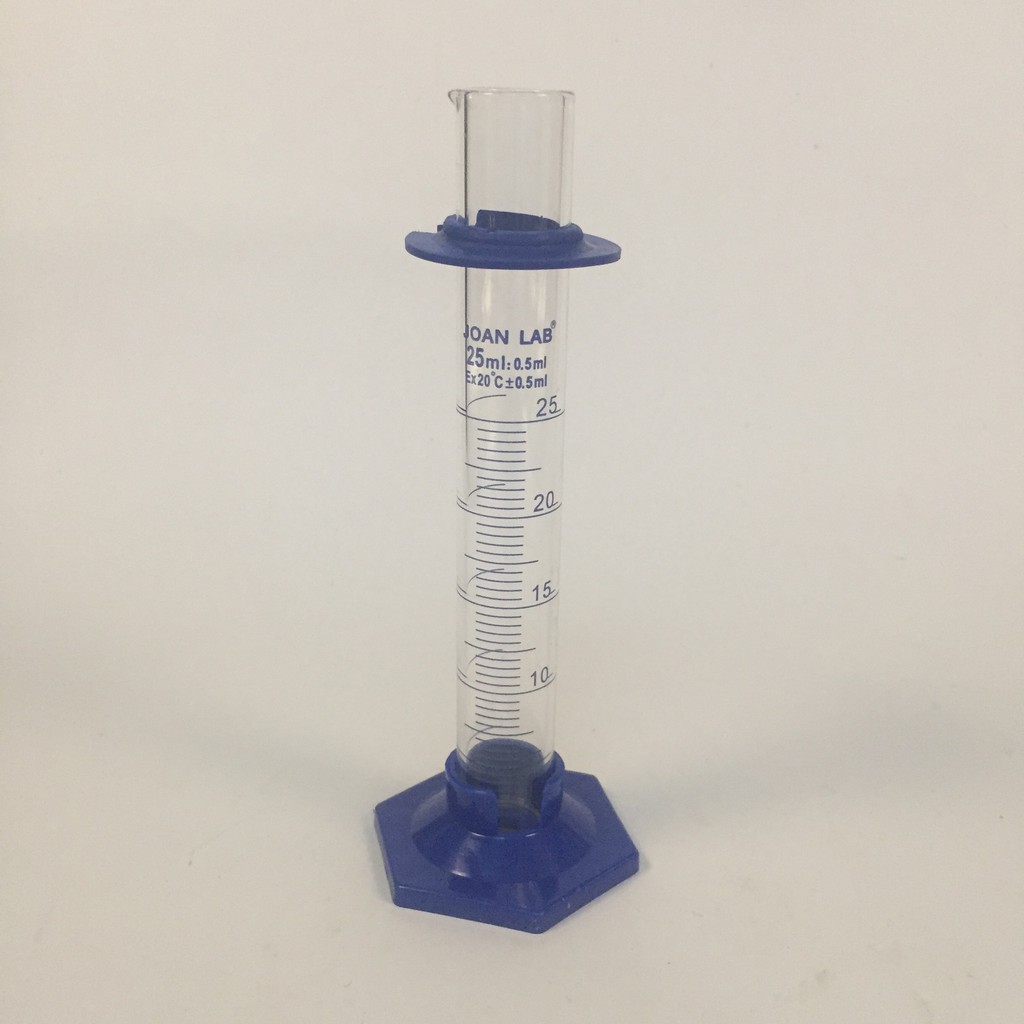 Jual Gelas Ukur 25 ml Measuring Cylinder dengan pengaman plastik Base ...
