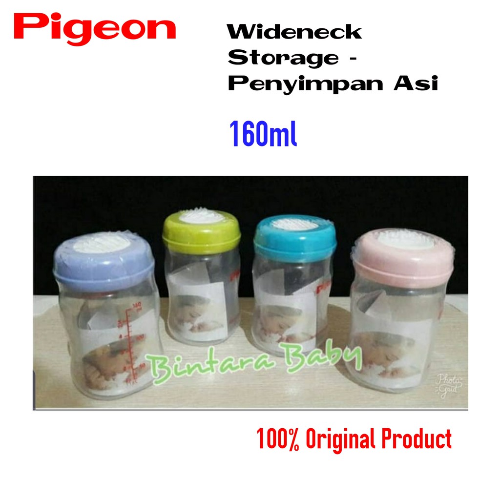 Jual ORIGINAL Botol Asip Pigeon 160ml Penyimpan Asi Storage / Storage Cup Pigeon Wideneck Bisa ...