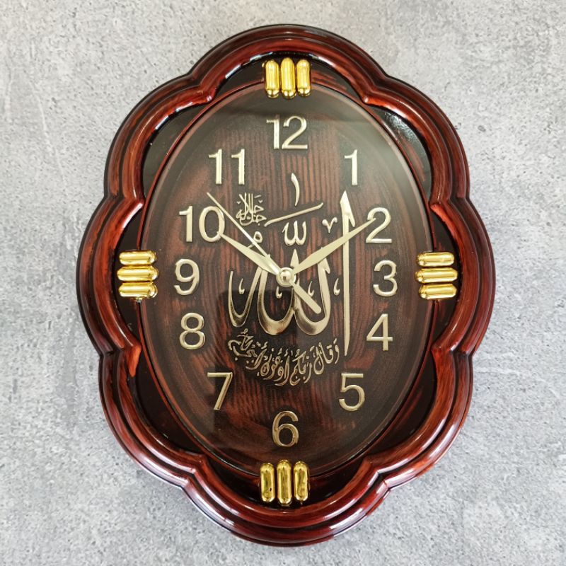 Jual Jam Dinding Kaligrafi Muslim lafadz Allah-Muhammad Swt Islam Arab ...