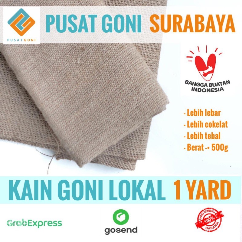 Jual Kain Goni Baru Lokal 1 Yard Lebar 135 CM - Burlap Craft - Bahan ...