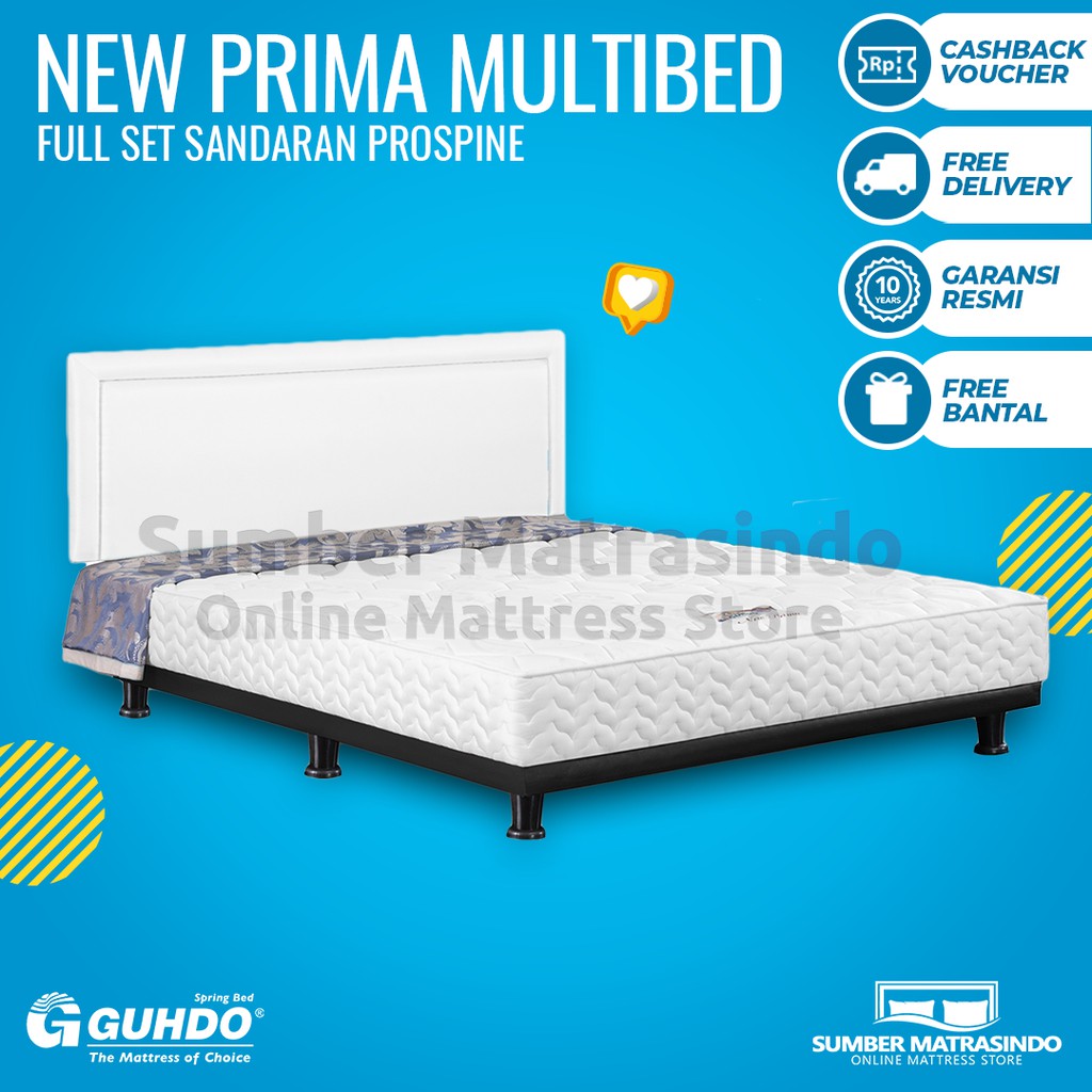 Jual Guhdo Spring Bed New Prima Multi Bed Sandaran Prospine - FULL SET / TANPA SANDARAN 90x200 ...