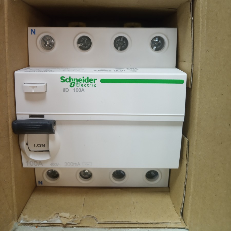 Jual elcb rccb 4p 100a 300ma schneider | Shopee Indonesia