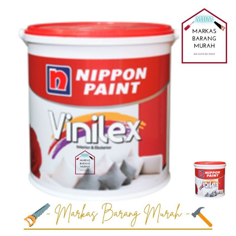 Jual Vinilex 5 kg Cat Tembok interior eksterior / Cat Tembok / Cat Dinding 5kg / Nippon Paint ...