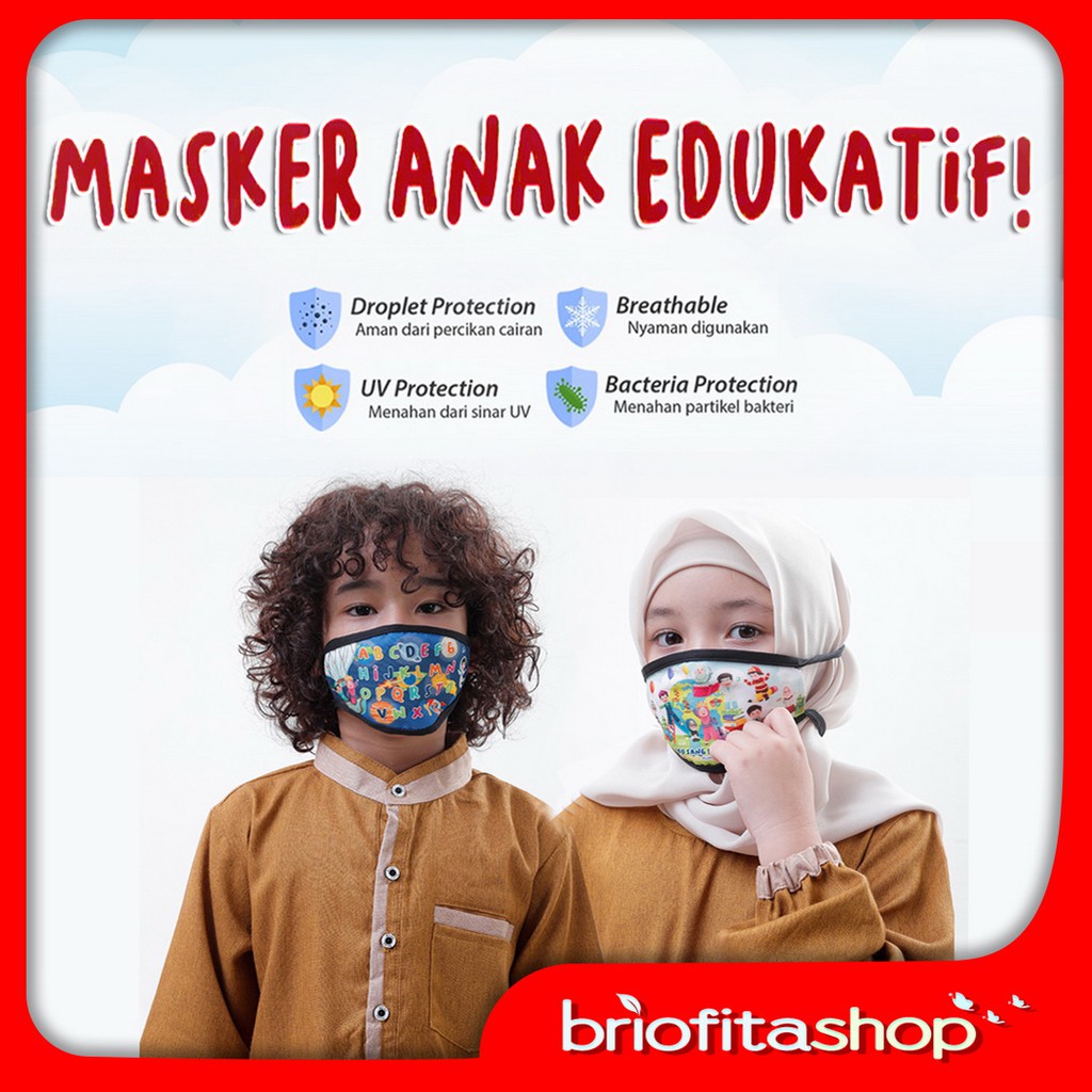 Jual Masker Non Medis Waterproof Masker Anak Edukatif Little Zam isi 3 ...