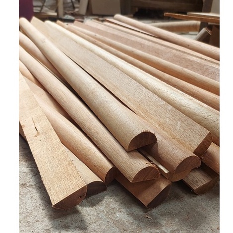 Jual kayu setengah lingkaran 28mm/kayu profile/kayu profil/kayu profil ...