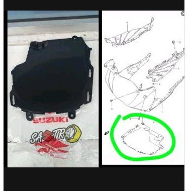 Jual cover bordes bawah dek kolong tahanan air shield leg lower Suzuki ...