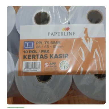 Jual Kertas kasir telstruk 68 x 65 x 18 mm Paperline (10 roll) | Shopee ...