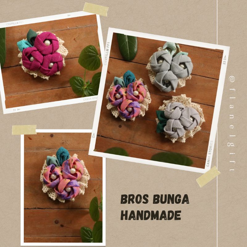 Jual Bros Kain Bunga Renda Manik-manik Hijab Aksesoris Handmade Kode 3 ...