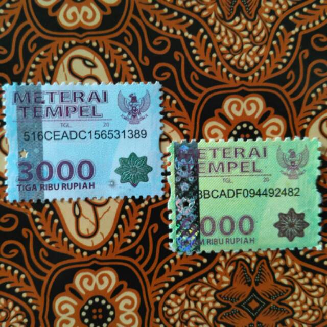 Jual Materai 3000 dan 6000 Tahun 2015, 2016, 2017 Original-MTR0041 ...