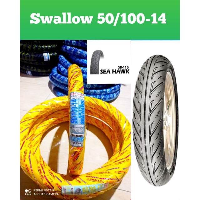 Jual ban motor swallow sea hawk sb-115 50/100-14 ban metic ban ring 14 ...