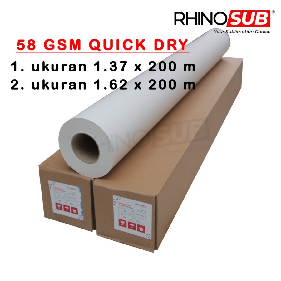 Jual Kertas Sublim Roll Premium / Transfer Paper Roll Uk 137cm x ...