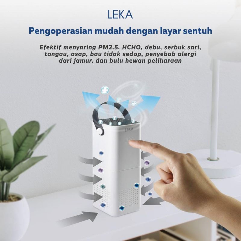 Jual LEKA Portable Air Purifier Ap7705, Miniso Car Air Purifier ...
