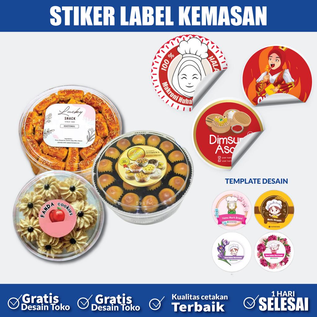 Jual Stiker kemasan label produk FREE DESAIN CUSTOM Harga MURAH ...