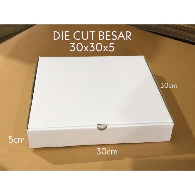 Jual 30x30x5 box kardus dus kotak hampers packing kardus karton putih ...
