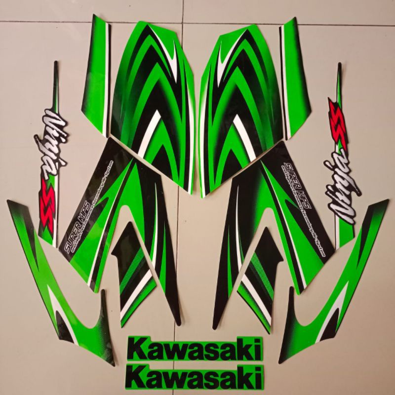 Jual Striping Kawasaki Ninja SS 2011 2012 hijau list body decal Body ...