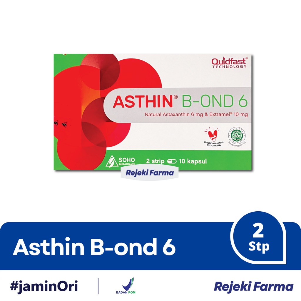 Jual Asthin B-ond 6 Mg 1 Box isi 2 Strip - Astin Bond 6Mg Antioksidan ...