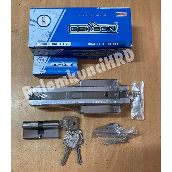 Jual Spesial Promo - Kunci Pintu Kaca Bawah Patch Fitting Dekkson Us 10 + Cylinder Dekson ...
